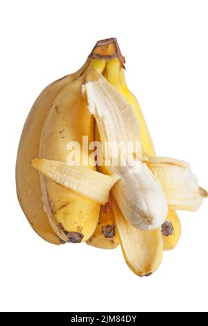 Bunch of Ripe Yellow Bananas inside a Hand Painted Ceramic Pottery Bowl ...