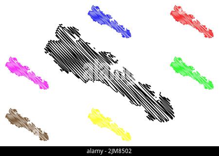 Simeulue island (Republic of Indonesia, South East Asia) map vector ...