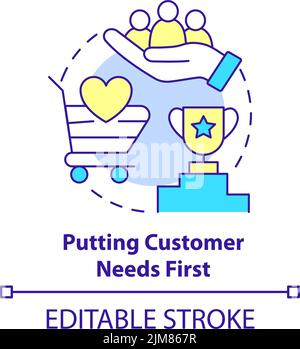 customer centricity icon. customer centricity concept symbol des Stock ...