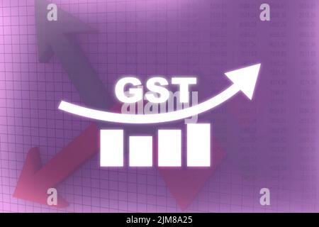 2d rendering Stock market online business concept. business Graph Stock ...