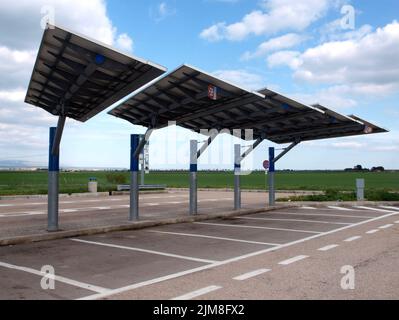 Solar cells of Italian motorway service areas Stock Photo - Alamy