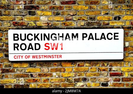 Sign For Buckingham Palace Road and Buckingham Gate, Westminster ...