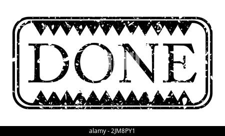 Simple vintage rubber stamp with Done text with Checkmark text Stock ...