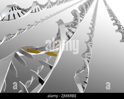 Chemical structure and DNA strands, molecular biology image Stock Photo ...