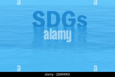 3DCG SDGs image of marine resource conservation and environmental ...