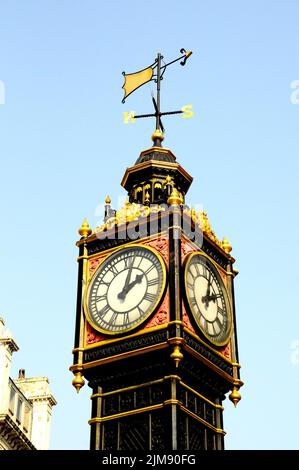 Little Ben restored cast iron clock tower Victoria Westminster London ...