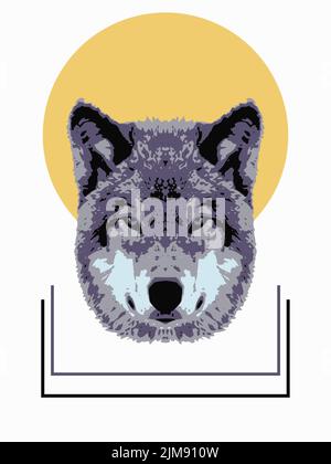 3D rendering of a wild gray wolf isolated on white background Stock ...