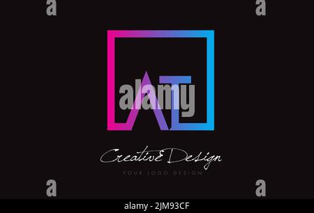 R Square Framed Letter Logo Design Vector with Black and White Colors ...