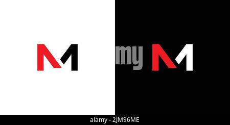 abstract modern M1 logo design. isolated on white background. vector ...