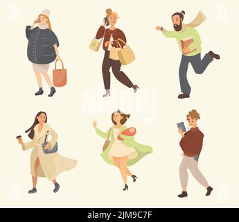 Busy man rushing to work cartoon illustration Stock Vector Image & Art ...