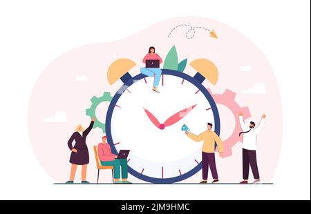 Good morning, banner. Alarm clock, wake-up time concept. Cartoon vector ...
