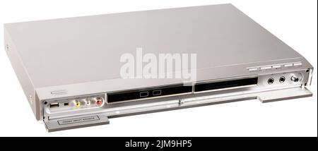DVD video player with open front cover isolated on white Stock Photo ...