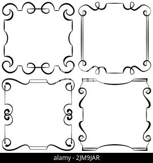 Vector illustration. set of decorative frameworks Stock Photo - Alamy