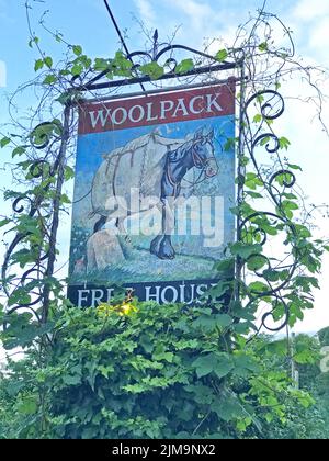 Woolpack Pub Sign, Slad, Cotswolds, Gloucestershire, UK Stock Photo - Alamy