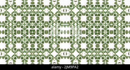 Foliage kaleidoscope seamless border pattern. Trendy optic fresh design ...