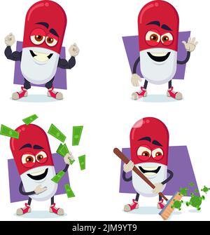 Cute medical sticker set. Hand drawn healthcare cartoon doodle medicine ...