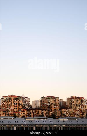 Building of residential buildings at distance Stock Photo - Alamy