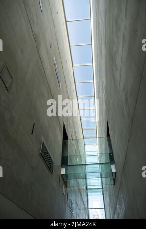 The ceiling with glass of the modern Brama Poznania museum on the Tumski Island Stock Photo - Alamy