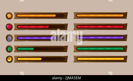 Isolated video game life progress bar- Vector Stock Vector Image & Art ...