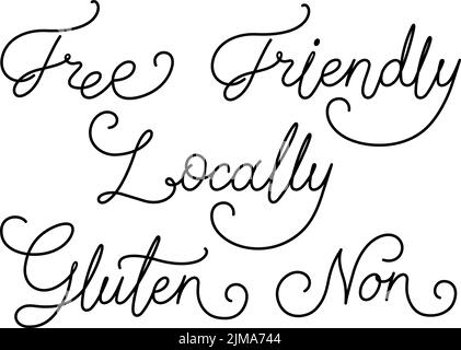 Ecological Natural Product Calligraphy Inscriptions cut file Stock ...