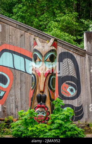 Tlingit Culture Longhouse Totem Saxman Totem Village Ketchikan Alaska ...