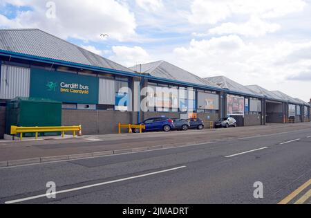 Cardiff Bus Depot, Sloper Road, Cardiff. August 2022 Stock Photo - Alamy