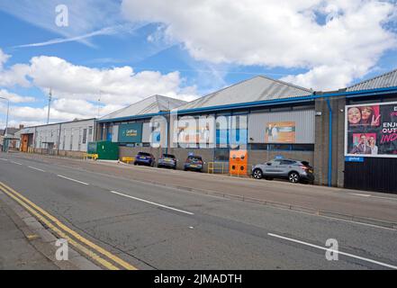 Cardiff Bus Depot, Sloper Road, Cardiff Stock Photo - Alamy