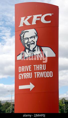 KFC drive-through next to Cardiff Football ground. Leckwith Retail Park ...