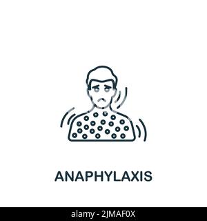 Anaphylaxis icon. Monochrome simple Allergy icon for templates, web ...
