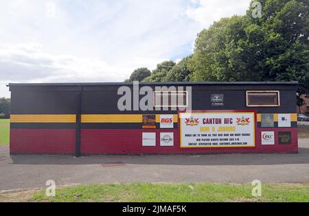Canton RFC changing room, Jubilee Park, Cardiff Stock Photo - Alamy