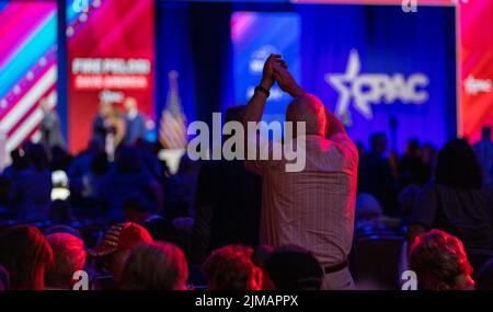 Dallas, USA. 05 Aug 2022. Sara Carter interviews Rep. Marjorie Taylor ...