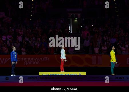 England’s Marfa Ekimova with her Gold Medal after the Individual All ...