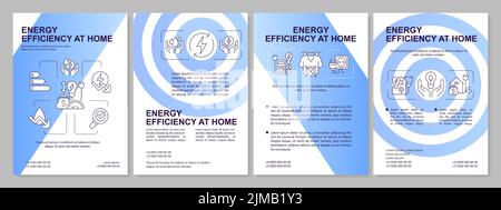 Energy efficiency blue brochure template Stock Vector Image & Art - Alamy