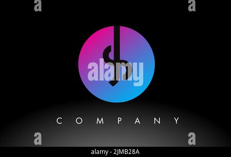 JS J S Purple Letter Logo Design with Creative Liquid Effect Flowing ...