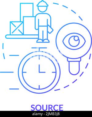 Vendor management blue gradient concept icon Stock Vector Image & Art ...