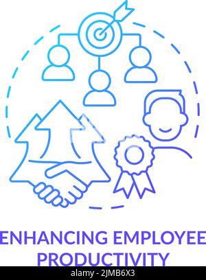 Employee productivity blue gradient concept icon Stock Vector Image ...