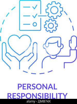 Responsibility blue gradient concept icon Stock Vector Image & Art - Alamy