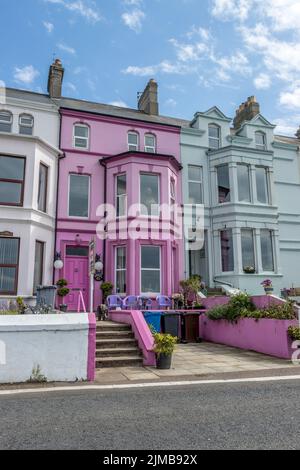 A beautiful shot of colorful historic buildings in Cudillero, Spain ...