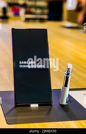 The Samsung smart phones on display in Cape Town, South Africa Stock ...