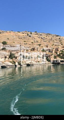 Halfeti city of Sanlurfa and submerged buildings Stock Photo - Alamy