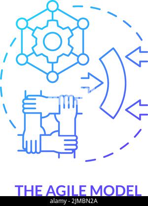 Agile model blue gradient concept icon Stock Vector Image & Art - Alamy