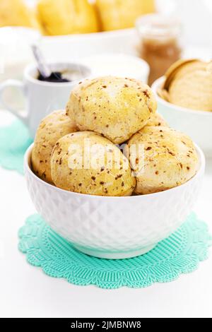cheese bread biscuit, traditional brazilian bread made with fresh ...