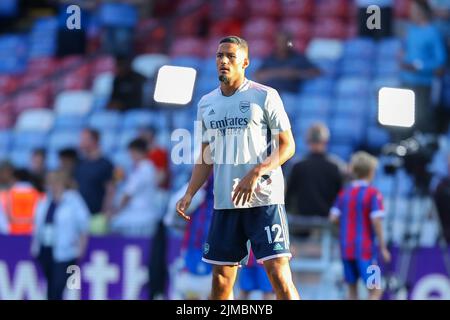 William Saliba of Arsenal ahead of kick off during the Premier League ...