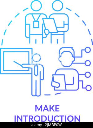 Introduction blue gradient concept icon Stock Vector Image & Art - Alamy