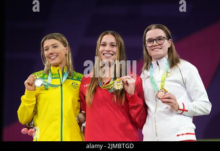 England's Amy Rollinson with her Bronze medal won in the Women's 1m ...