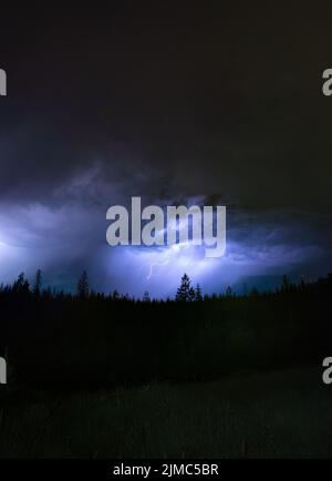 Beautiful shot of lightning at night for wallpaper and background Stock ...