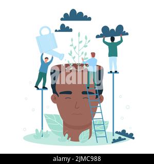 Positive mindset growth, care for self wellbeing and mental health ...