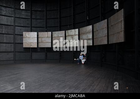 Tar Works Artwork at Serpentine Pavilion 2022 Black Chapel by Theaster ...
