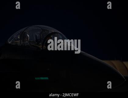 The 333rd Fighter Squadron’s F-15E Strike Eagle flagship flies to take ...