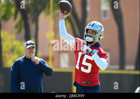 Dallas Cowboys quarterback Will Grier (15) scores a touchdown against ...
